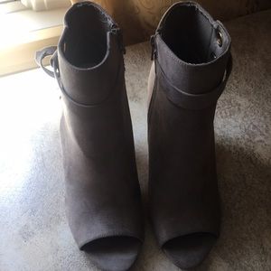 JustFab | Shoes | Justfab Taupe Booties | Poshmark